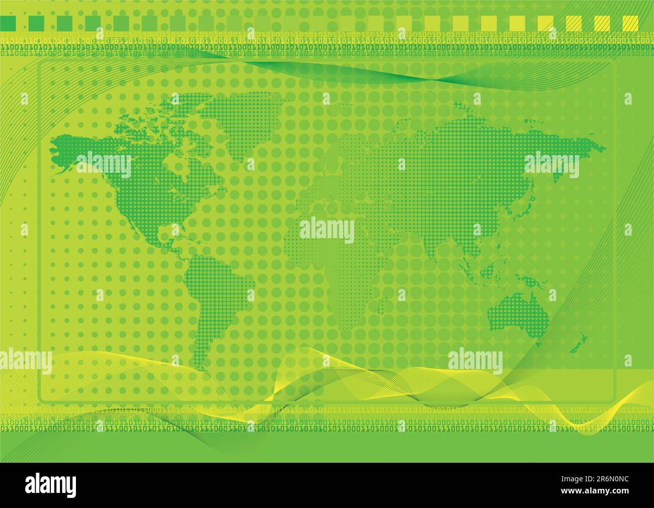 Green world background with halftone and dot effects and blends Stock ...