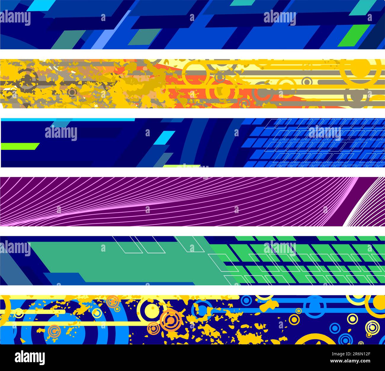 Website banners / 468x60 & 730x90 sizes /grunge & abctract collection 3 ...