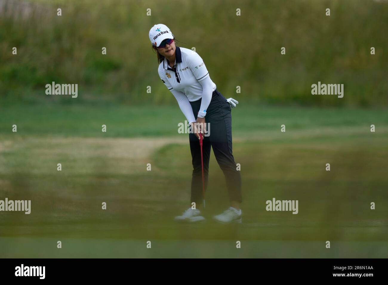 Jaravee Boonchant, of Thailand, plays during the first round of the ...