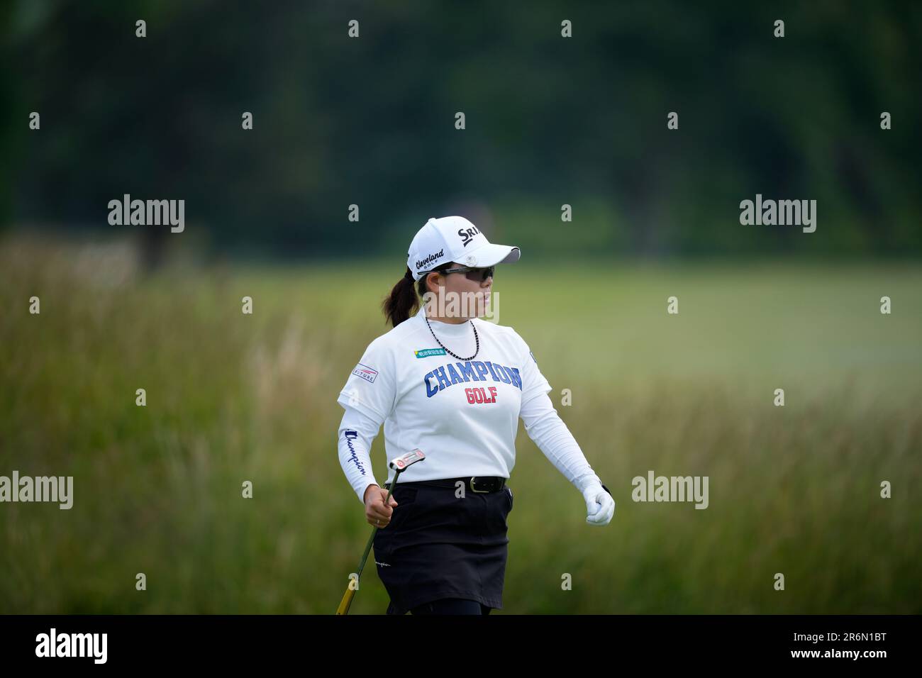 Minami Katsu, of Japan, plays during the first round of the ShopRite ...