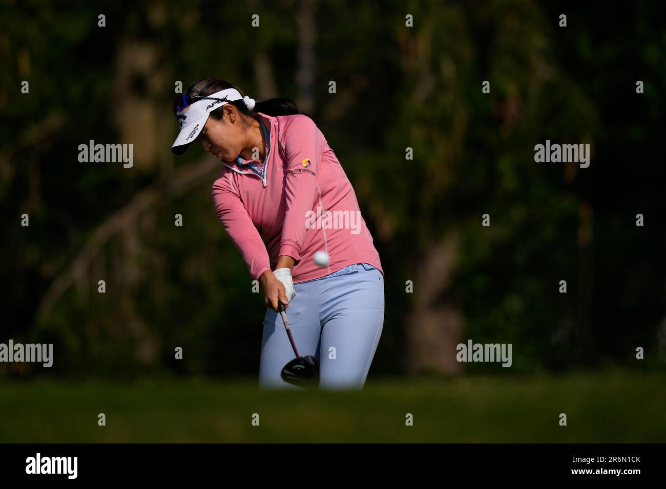 Andrea Lee plays during the first round of the ShopRite LPGA Classic ...