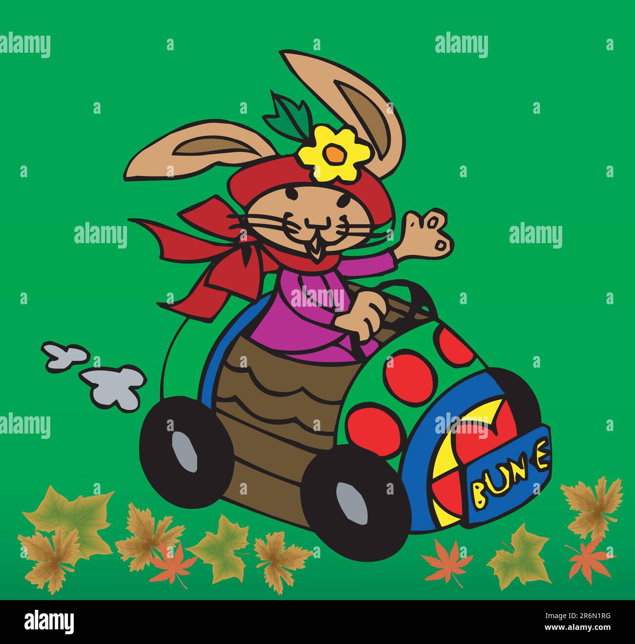 Illustration of an Easter Bunny - Vector Stock Vector Image & Art - Alamy