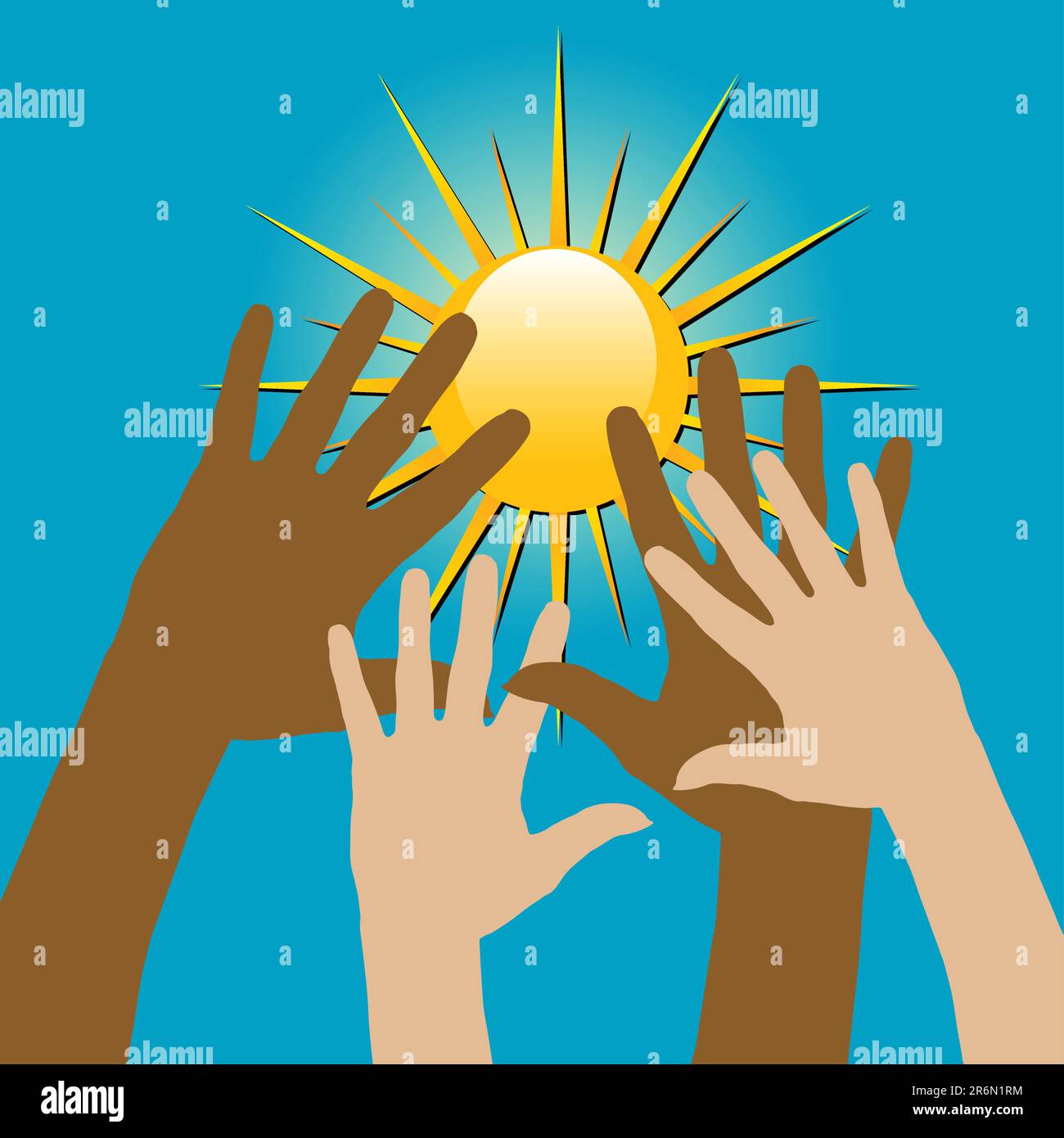 Open arm sky Stock Vector Images - Alamy