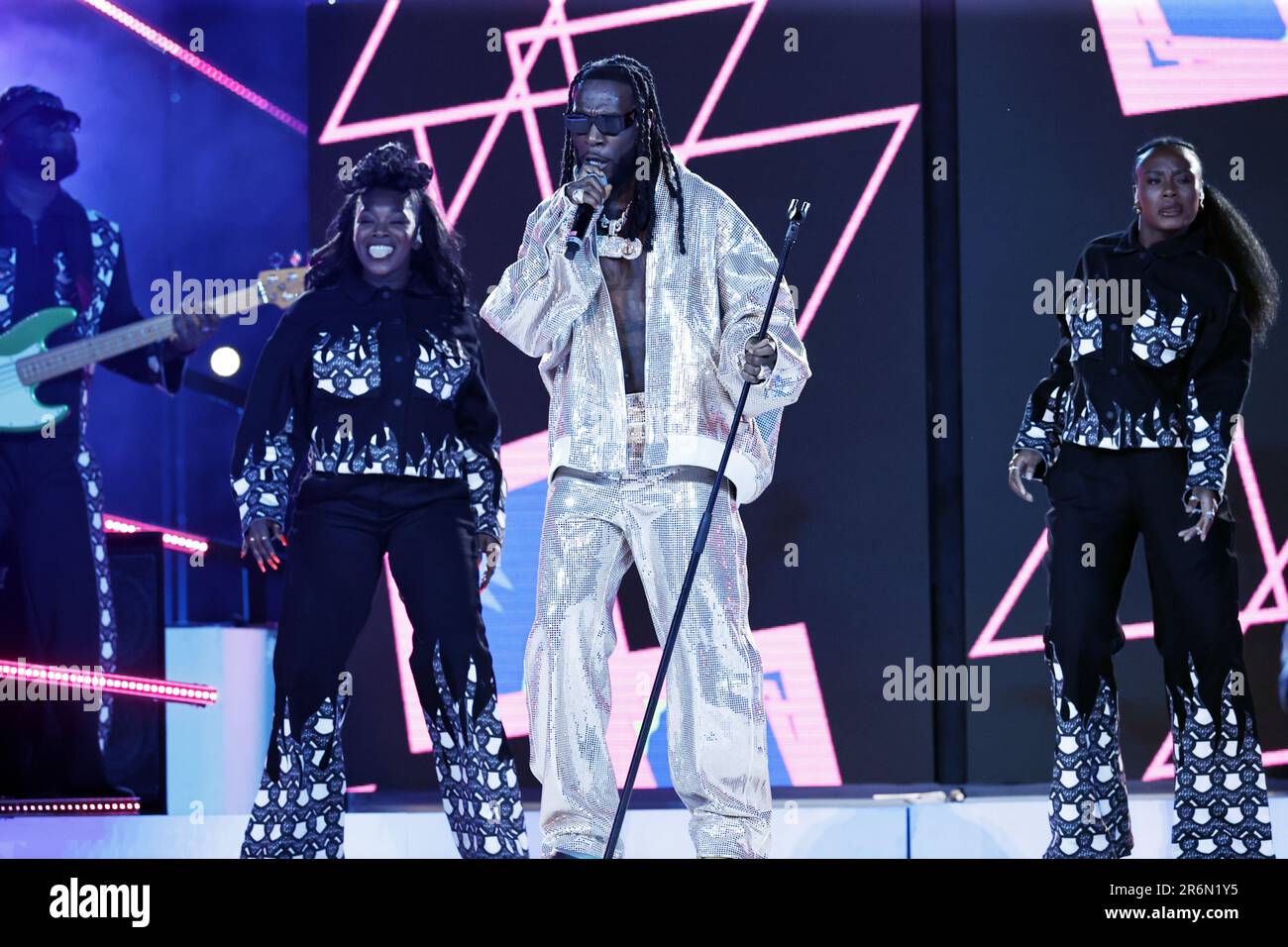 ISTANBUL - Nigerian singer Burna Boy during the UEFA Champions League ...