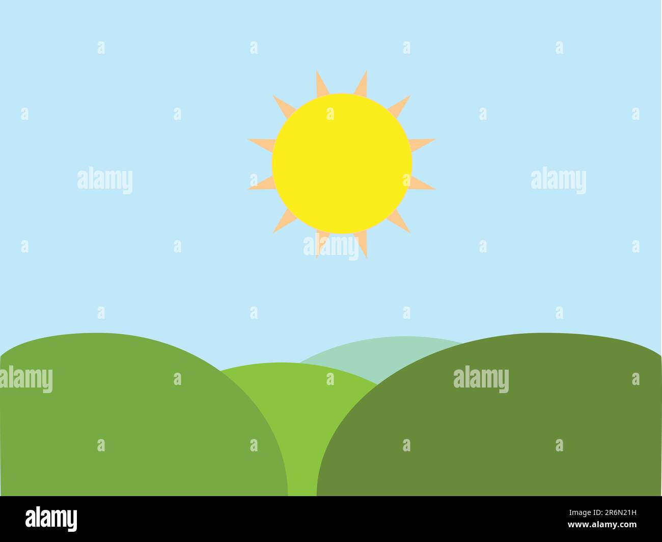 Vector illustration of abstract simple landscape Stock Vector Image ...