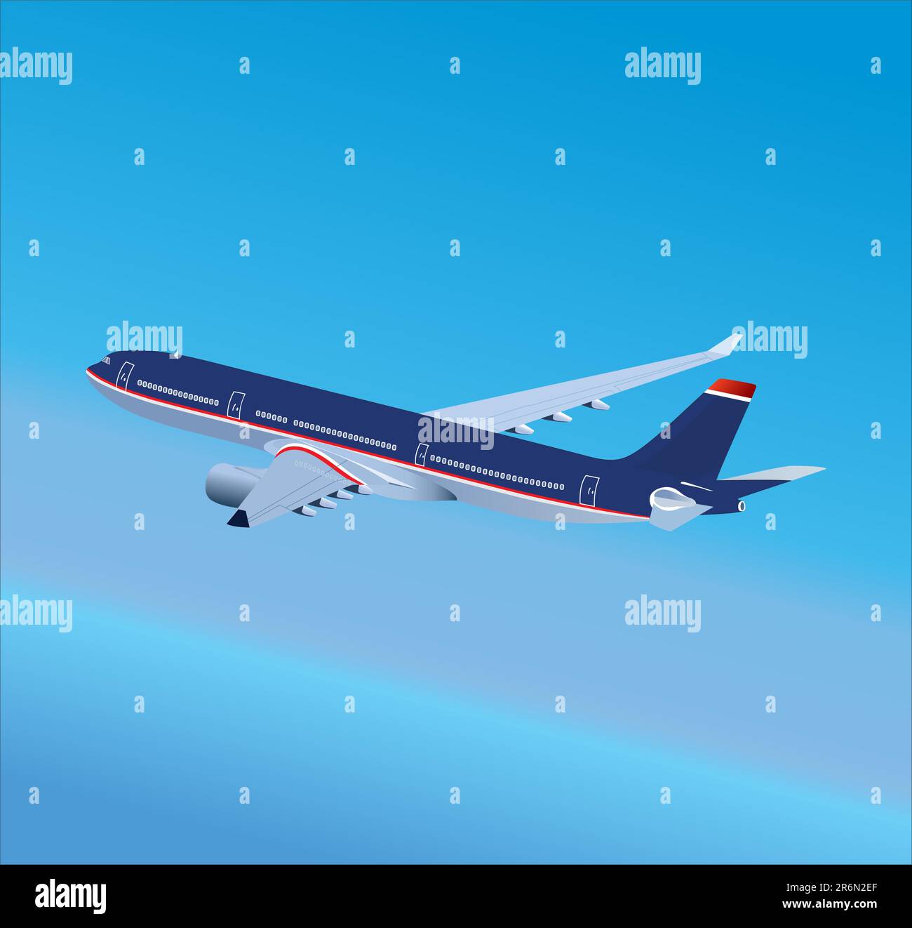 Vector airplane in sky Stock Vector Image & Art - Alamy