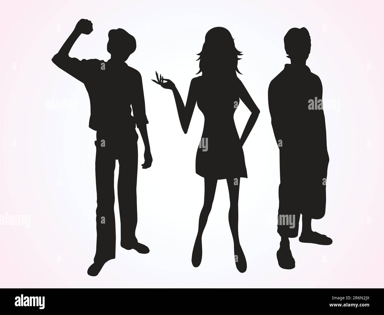 abstract silhouettes set vector illustration Stock Vector Image & Art ...