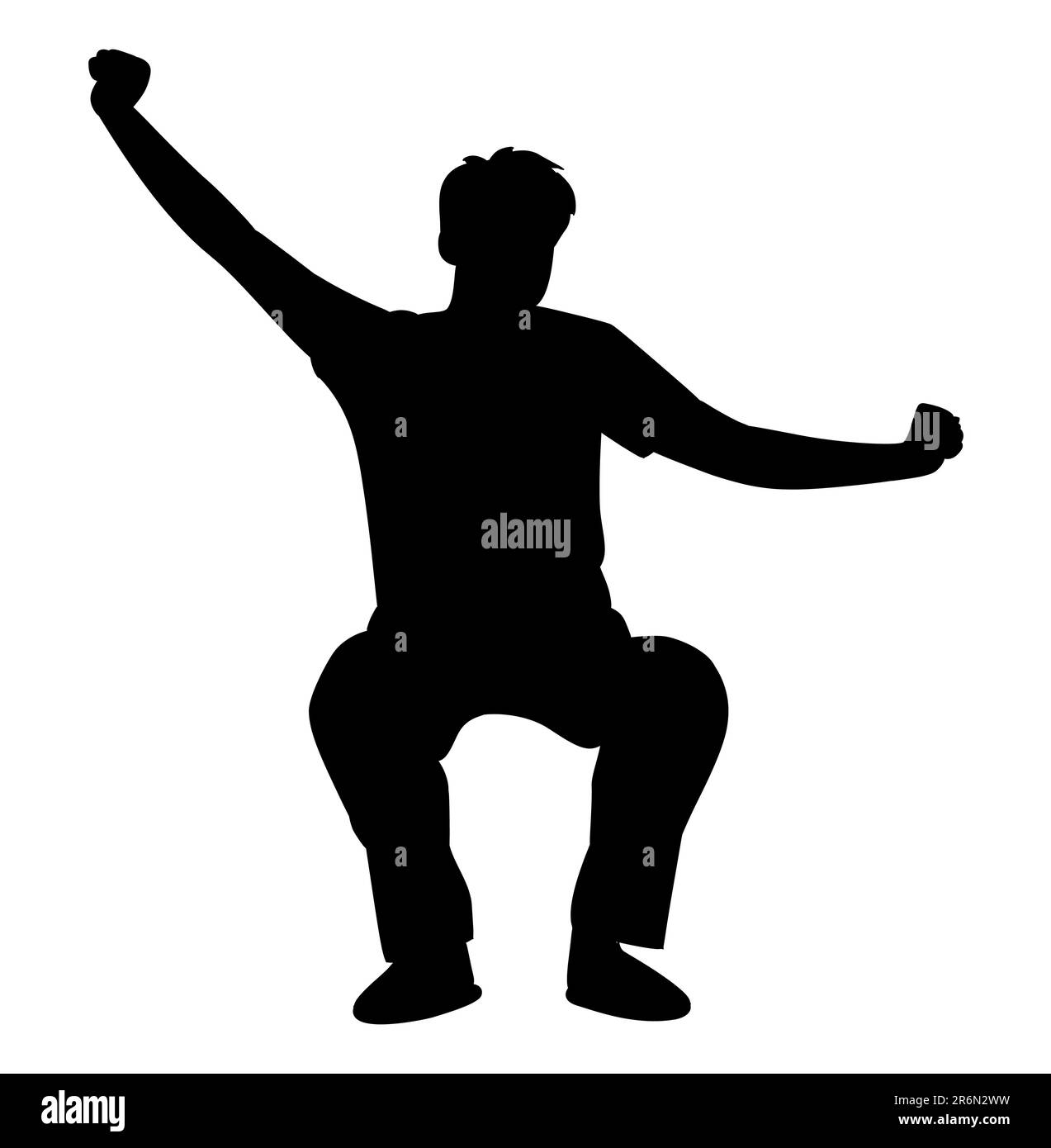 Man Stretching Silhouette