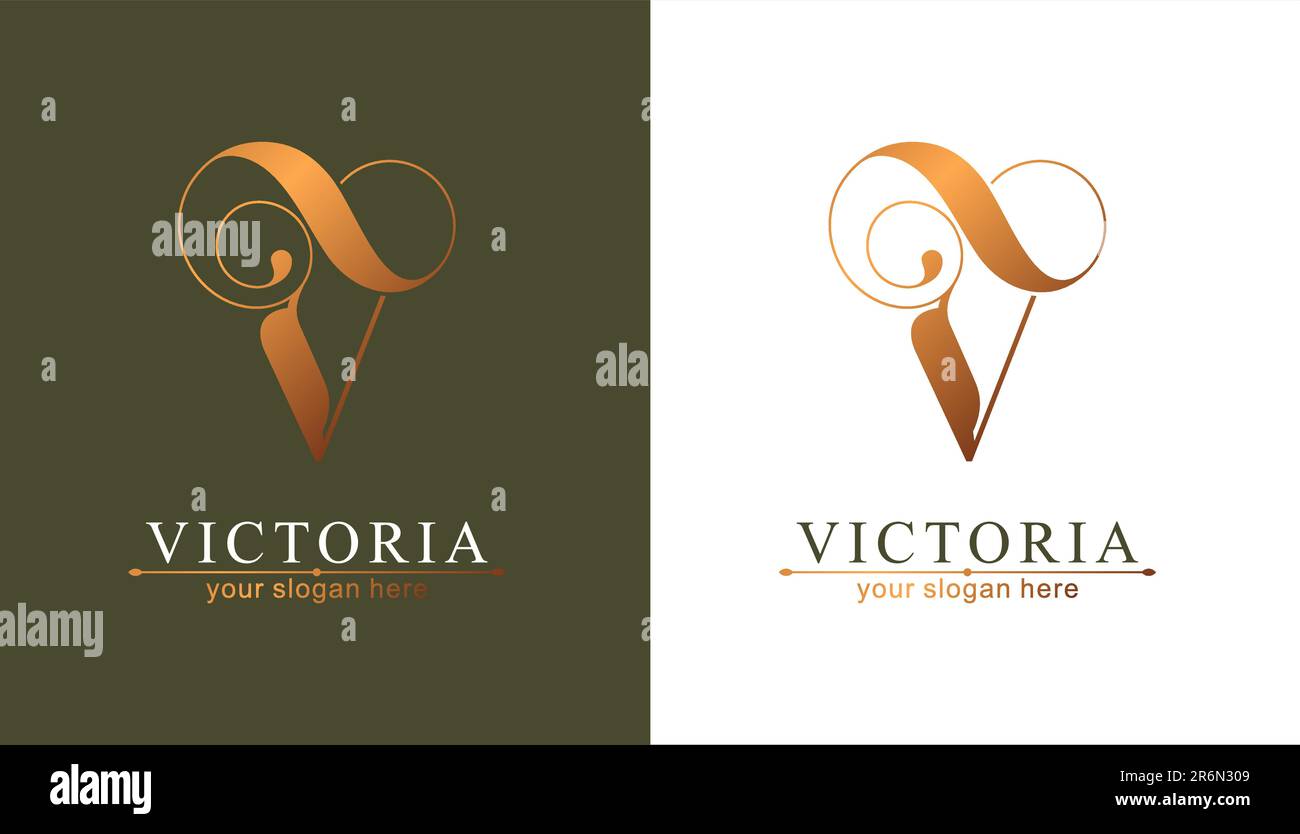 V logo. V letter logo template elements. personal monogram. Vector ...