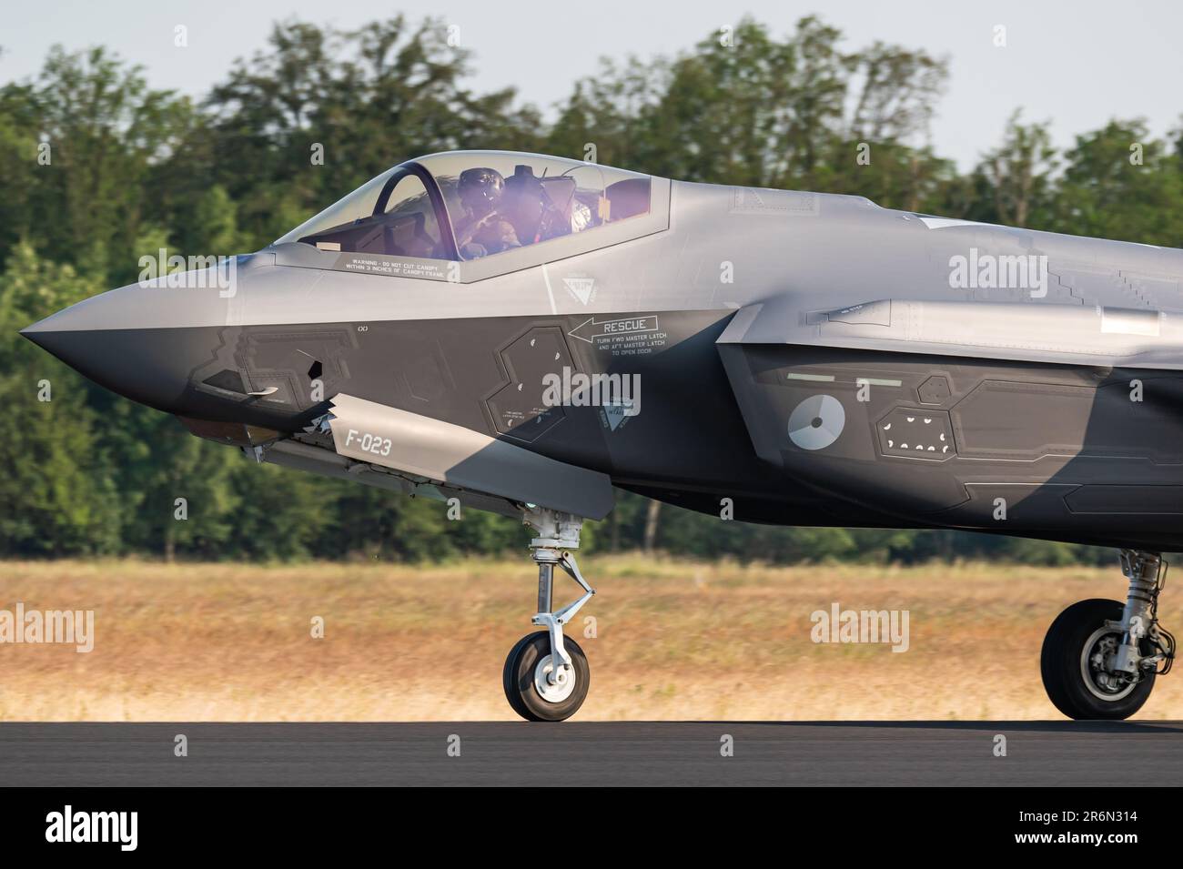 A Lockheed Martin F-35 Lightning II fifth generation fighter jet of the Royal Netherlands Air ...