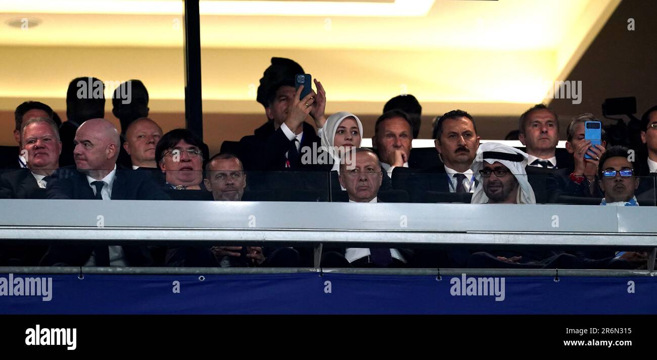 FIFA President Gianni Infantino (left) , UEFA President Aleksander ...