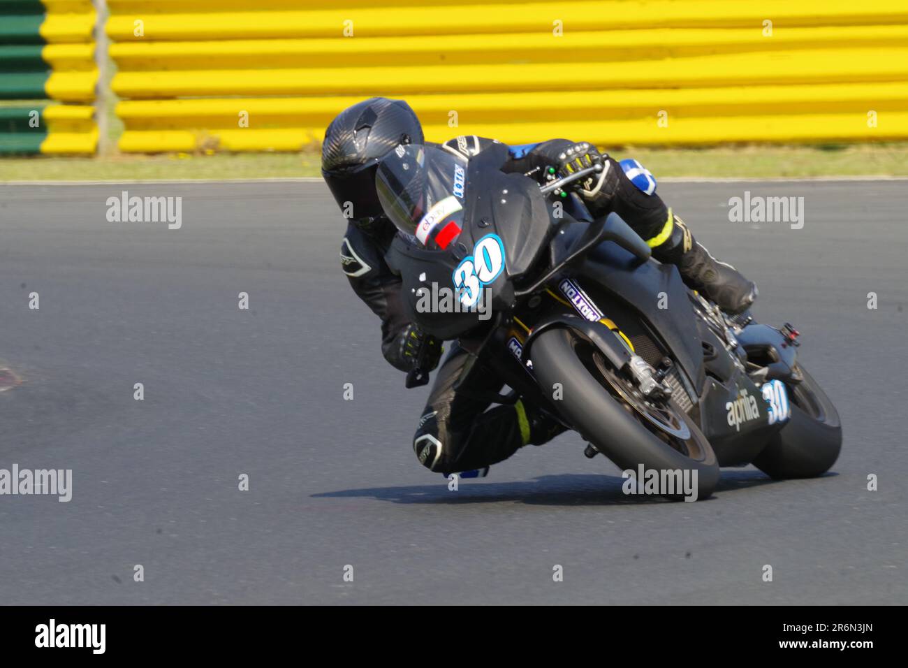 Croft Circuit, 10 June 2023. Scott Page riding a Aprilia 1000 in a ...