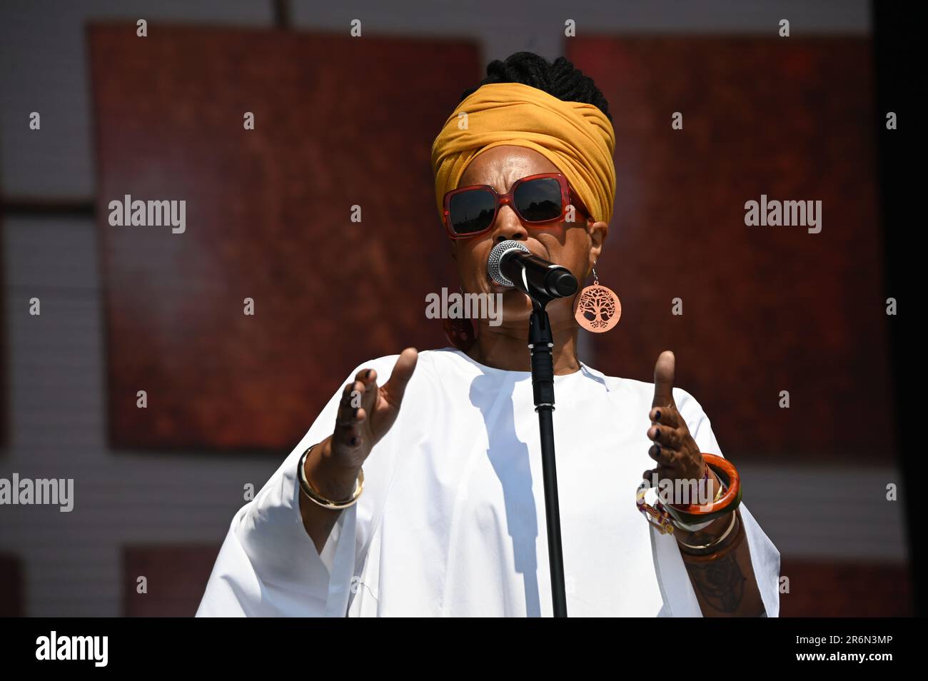 The Floacist performs at the Lambeth Country Show 2023 in a baking hot ...