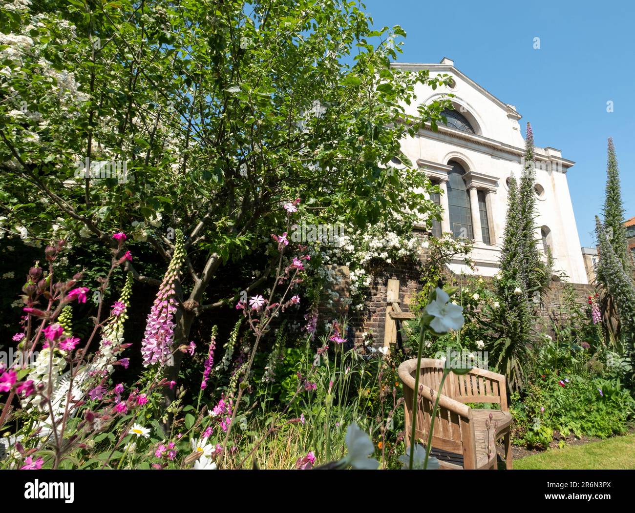 Historic church, Christ Church Spitalfields, in London UK, photographed ...