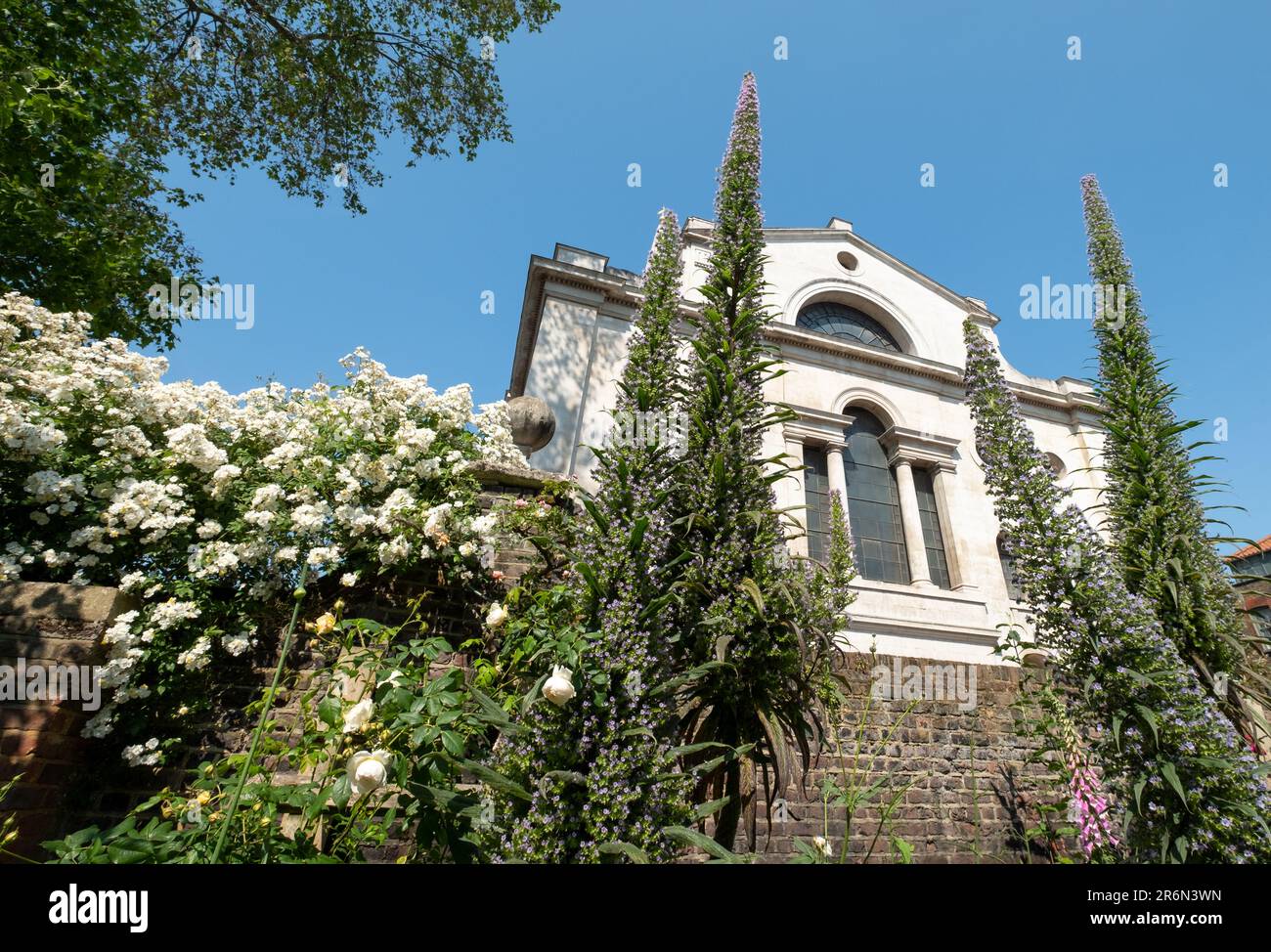 Historic church, Christ Church Spitalfields, in London UK, photographed ...
