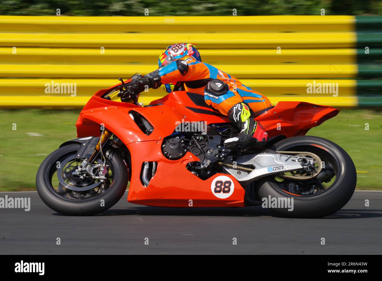 Croft Circuit, 10 June 2023. Scott Halliday riding a Yamaha 1000 in a ...