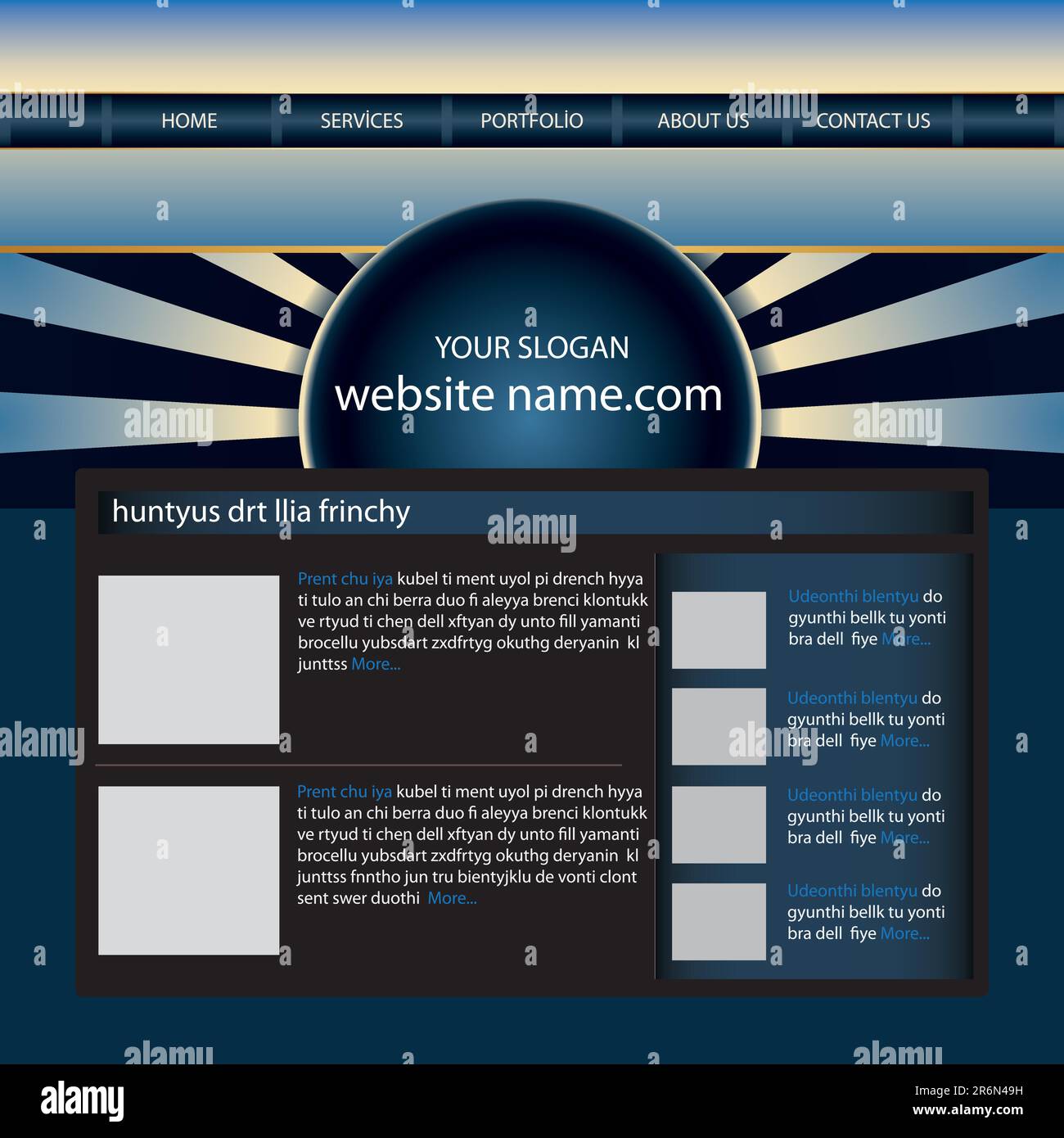 Web site template vector,cool style ,editable eps Stock Vector Image ...