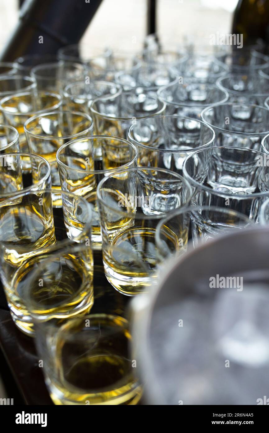 Empty glasses whisky glasses hi-res stock photography and images - Alamy