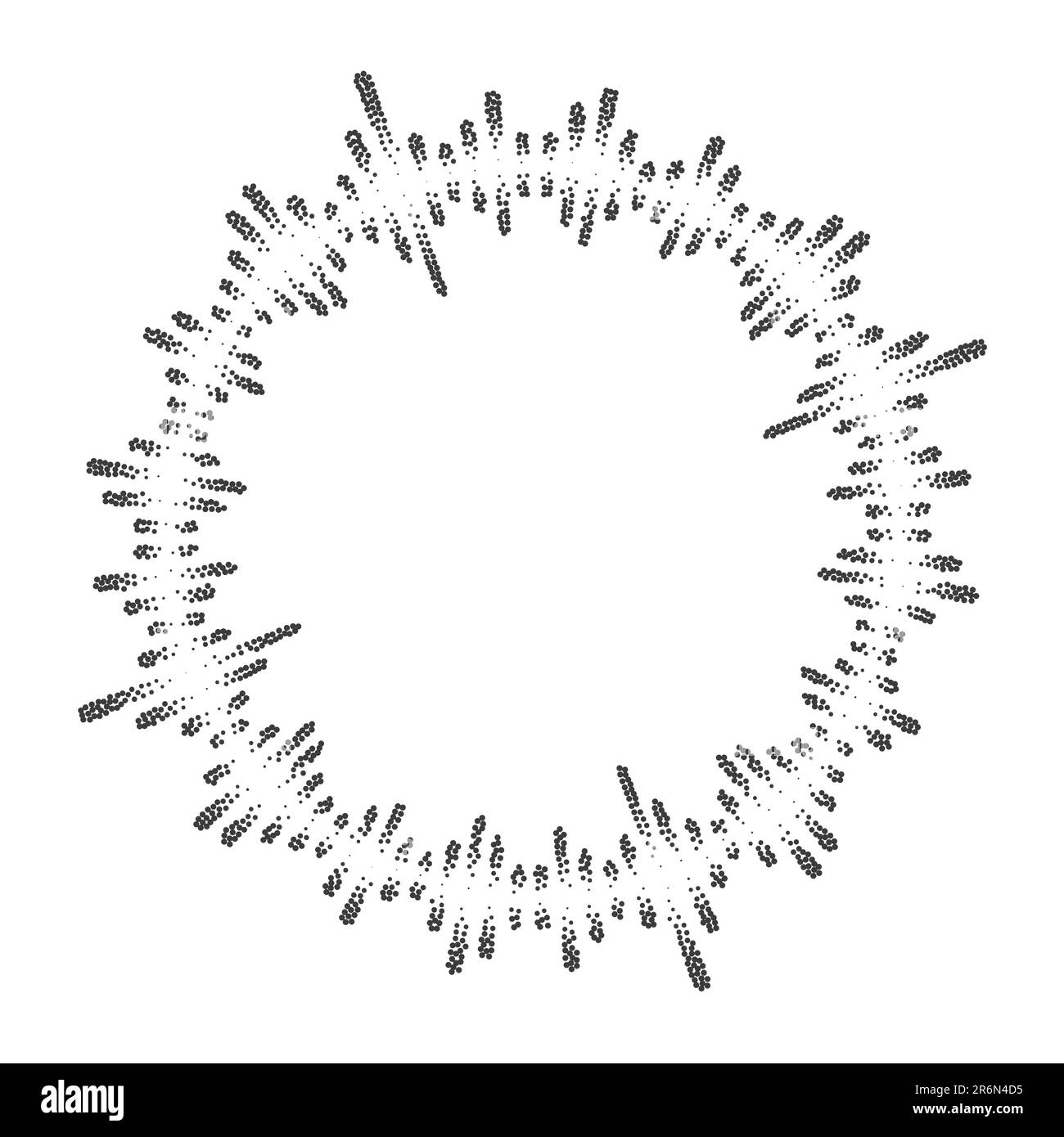 Sound wave pattern. Dotted music frequency. Halftone grunge border ...