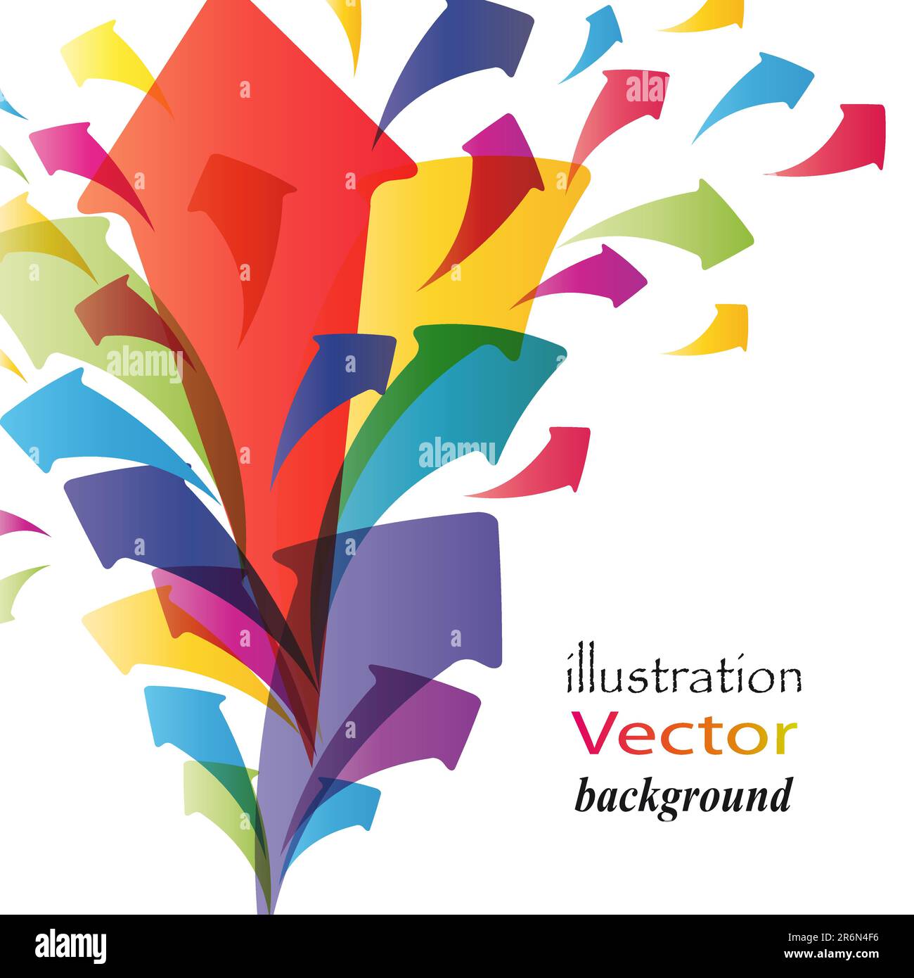 Background with splash of arrows. Illustration for your design Stock ...