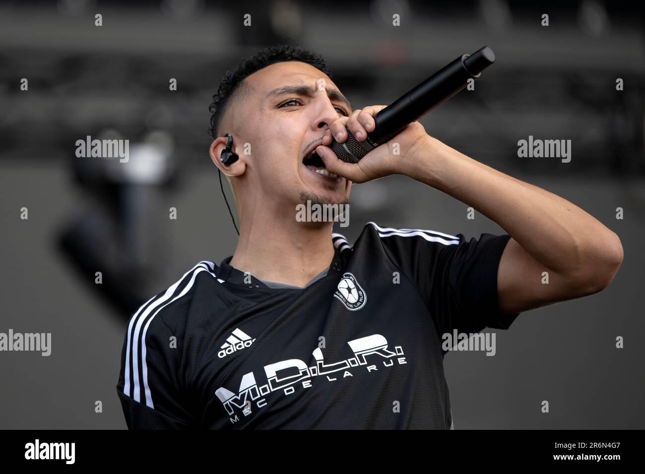 The singer Morad during a performance at the Share Festival, at the ...