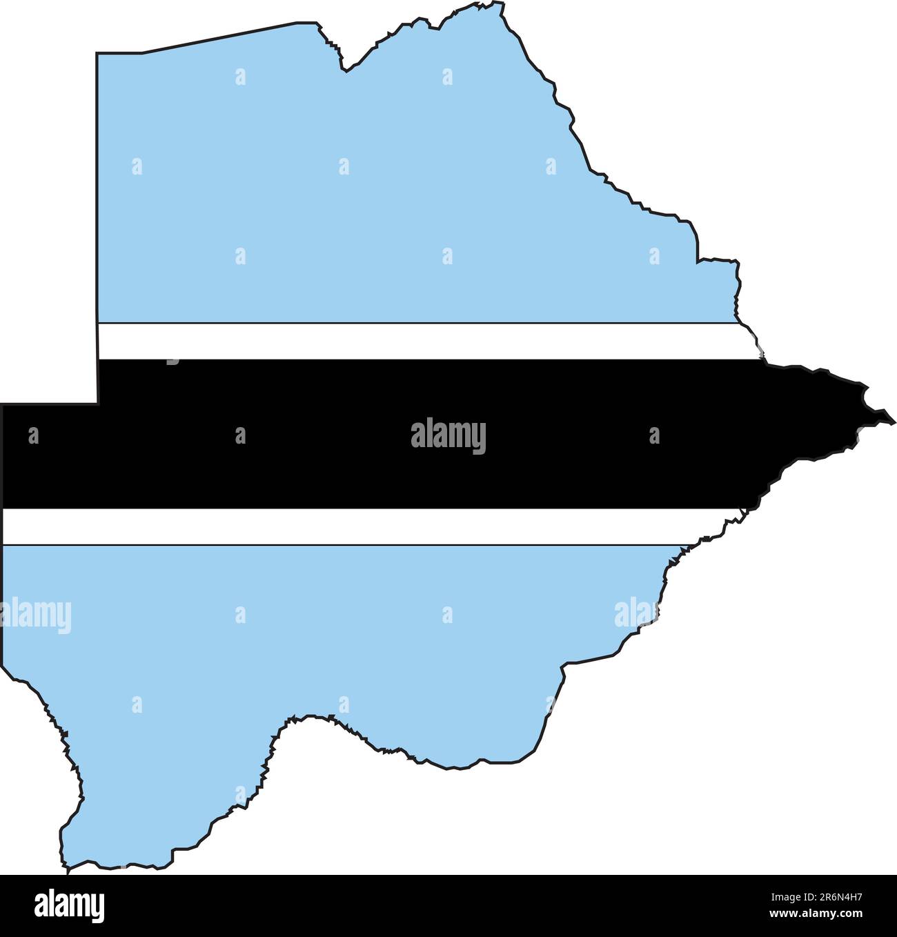 Illustration Vector of a Map and Flag from Botswana Stock Vector Image ...
