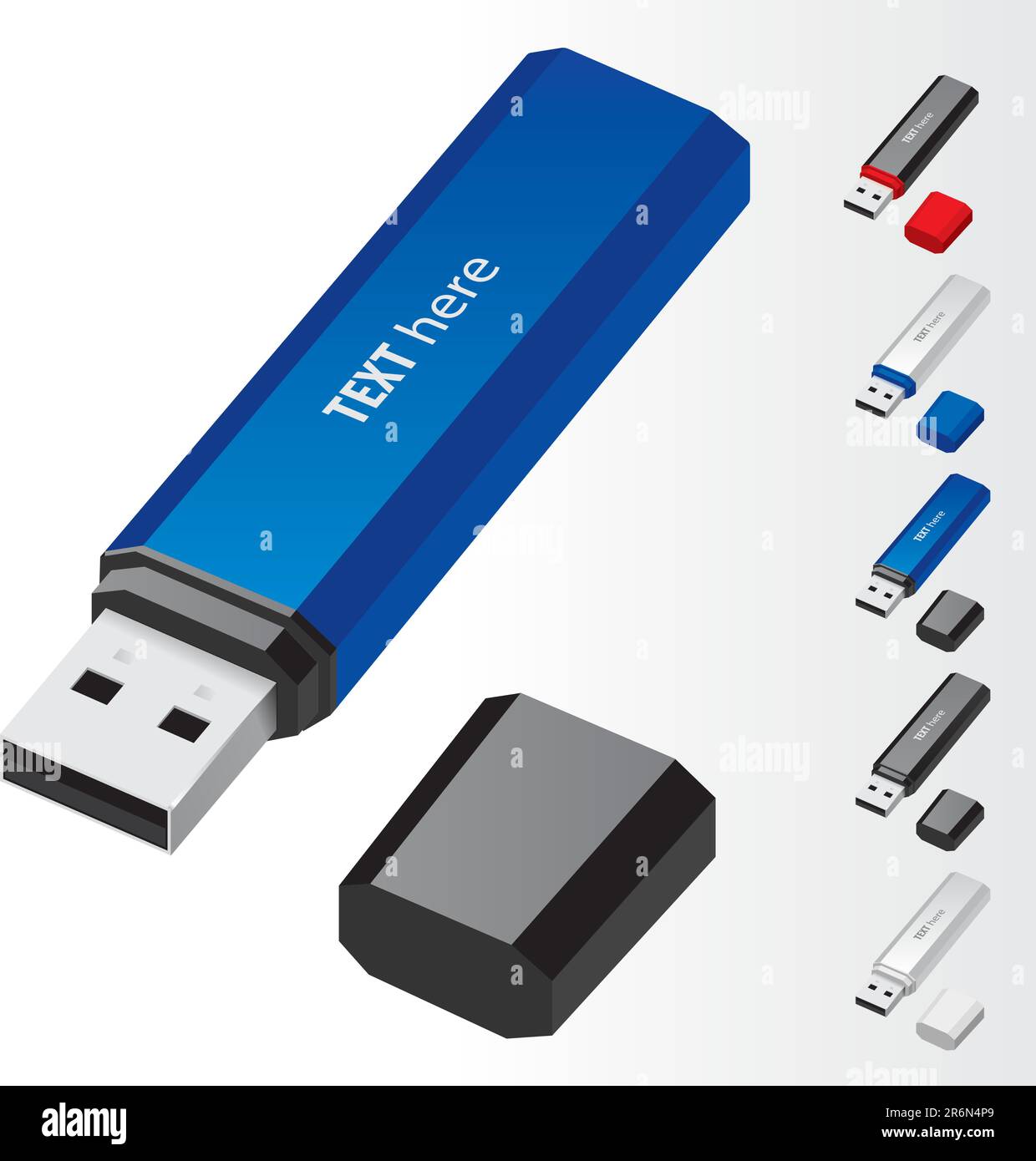 Usb cable blue Stock Vector Images - Alamy