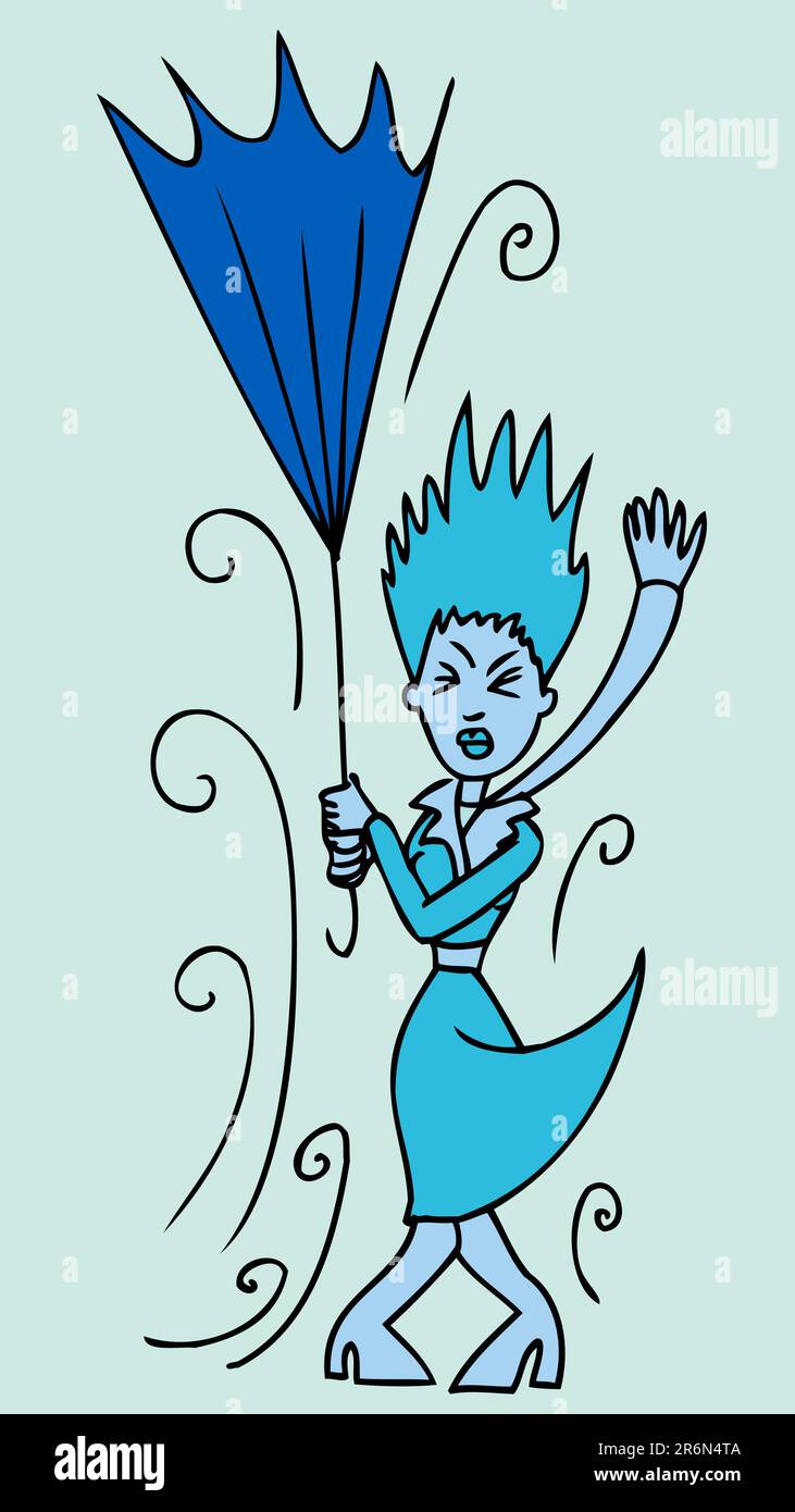 Facing the cold Stock Vector Images - Alamy