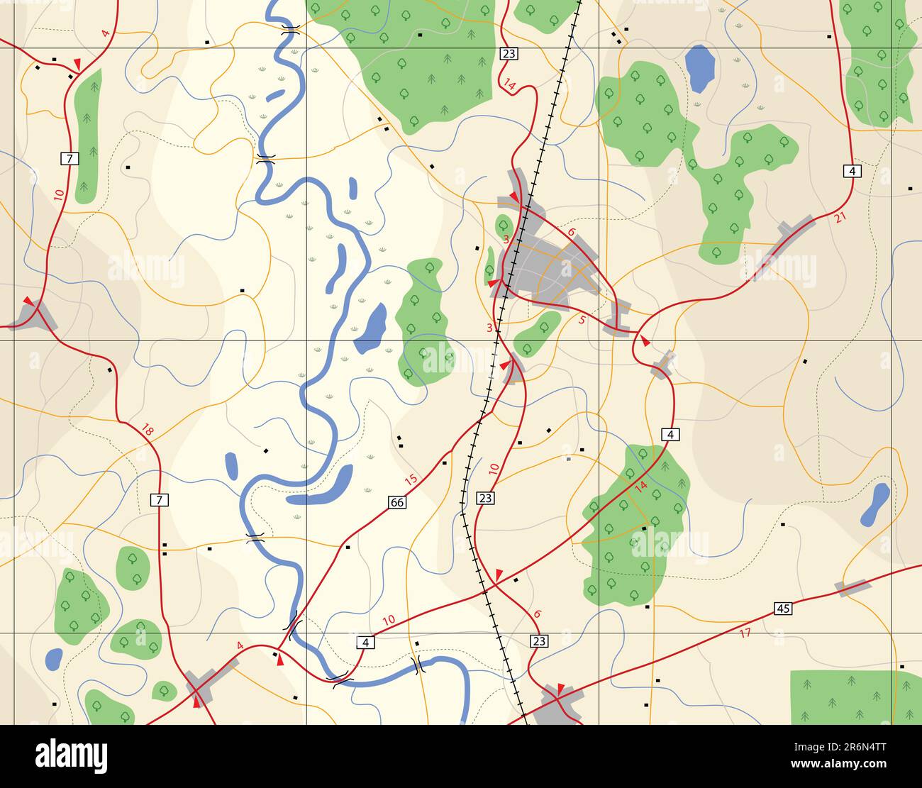 Editable vector illustration of a generic roadmap without names Stock ...