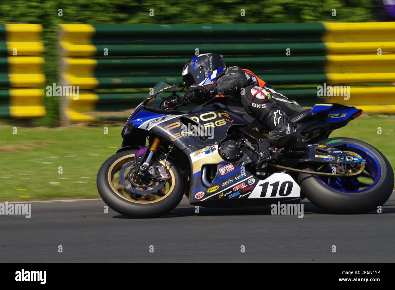 Croft Circuit, 10 June 2023. Ryan Hockings riding a Yamaha 1000 in a ...