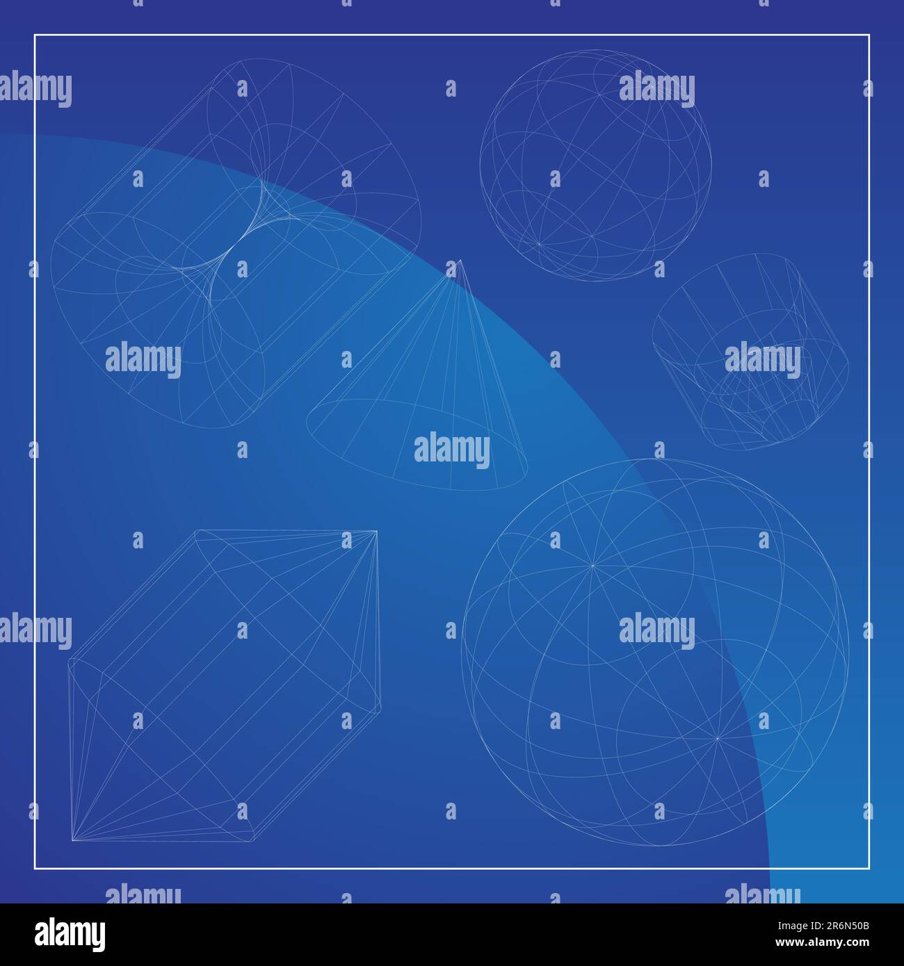 Blue 3d background objects Stock Vector Images - Alamy