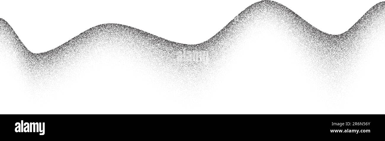 Grainy mountains with noise gradient. Dotted stippled background with ...