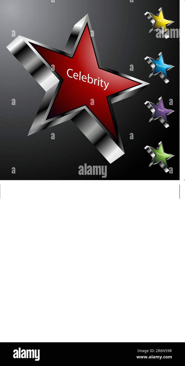 3d violet three star hi-res stock photography and images - Alamy