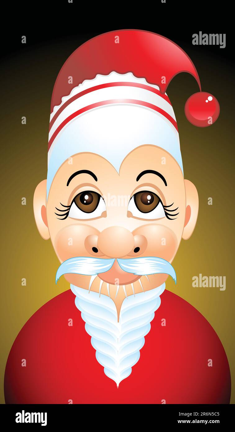 santa cartoon in red cloths & black background Stock Vector Image & Art ...