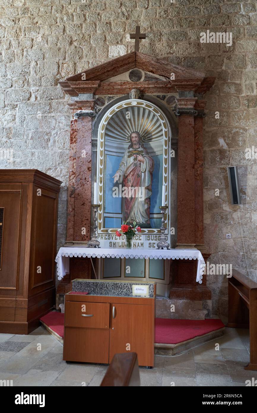 Pag, Croatia - May 19, 2023 - interior of the Church of the Assumption ...