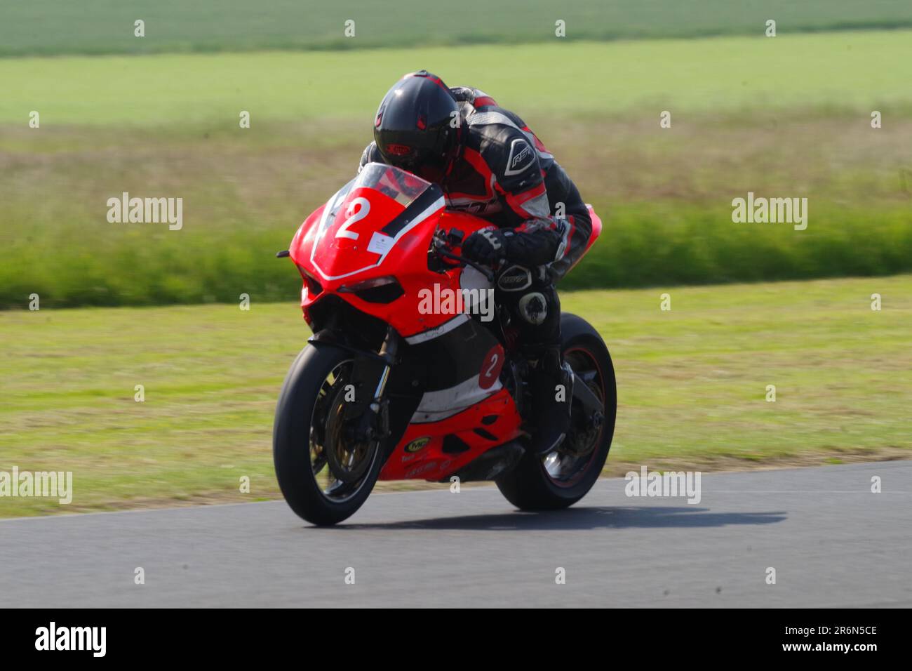Croft Circuit, 10 June 2023. Michael Vincent riding a Ducati 899 in a ...
