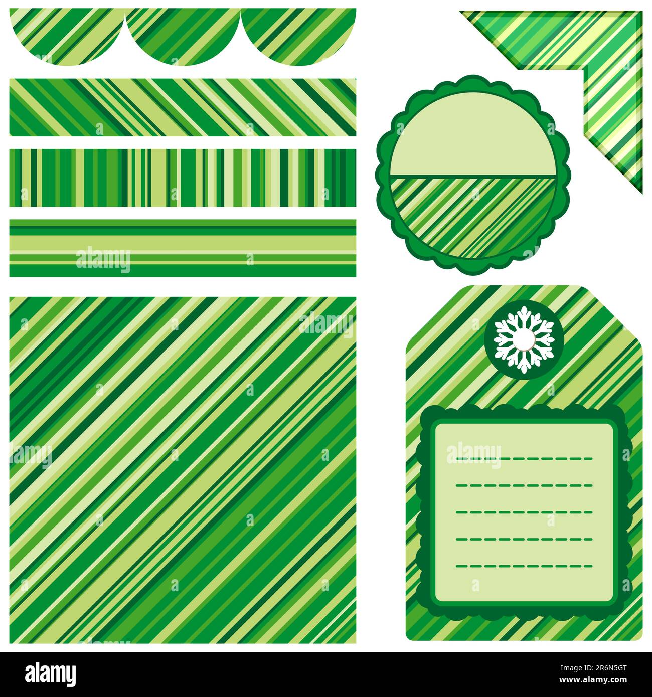 Vector Stripe green seamless background and other elements to your ...