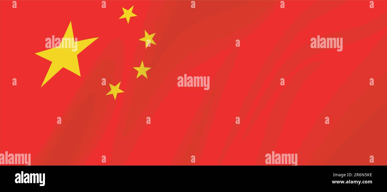 An undulating flag of china (vector Stock Vector Image & Art - Alamy