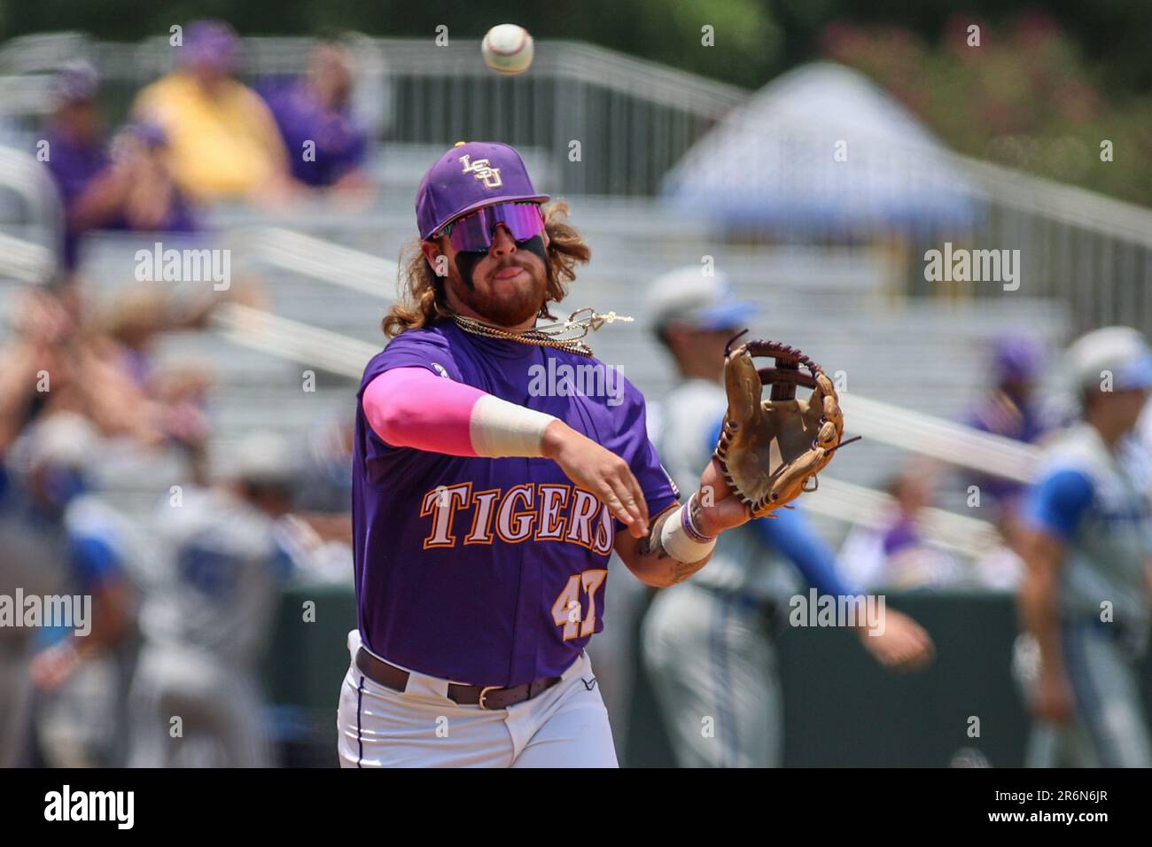 Baton Rouge, USA. 10th June, 2023. June 10, 2023: LSU third baseman ...