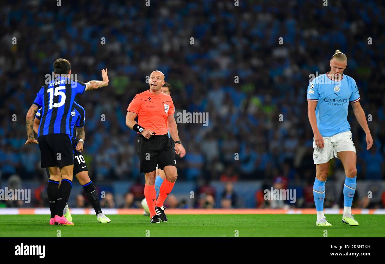 Istanbul, Turkey. 10th June, 2023. Referee Szymon Marciniak seen with ...