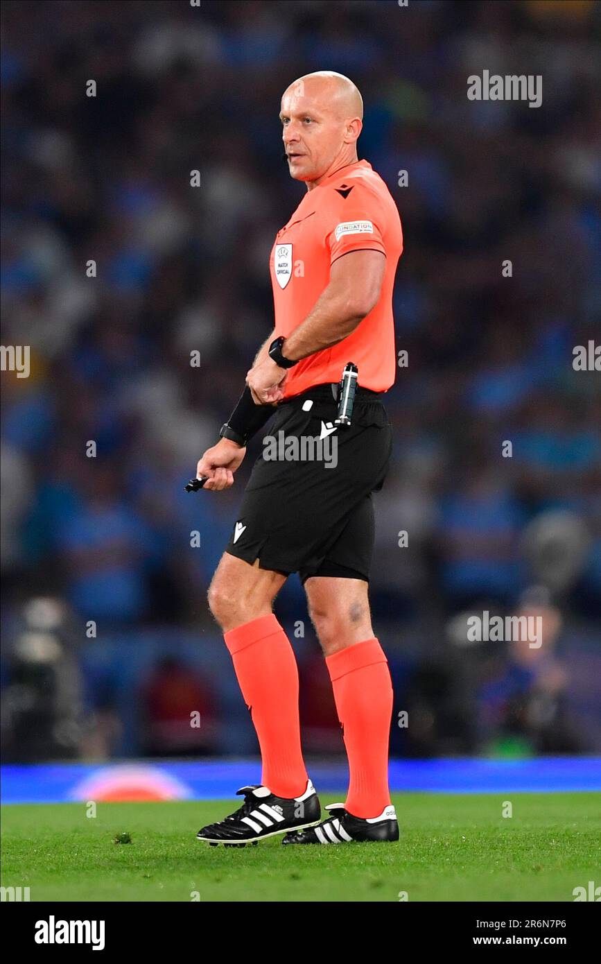 Istanbul, Turkey. 10th June, 2023. Referee Szymon Marciniak seen during ...