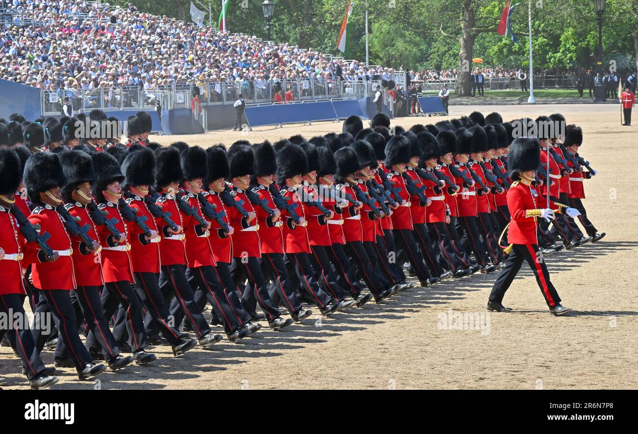 Horse Guards Parade, London, UK on June 10 2023. Regiments march past ...