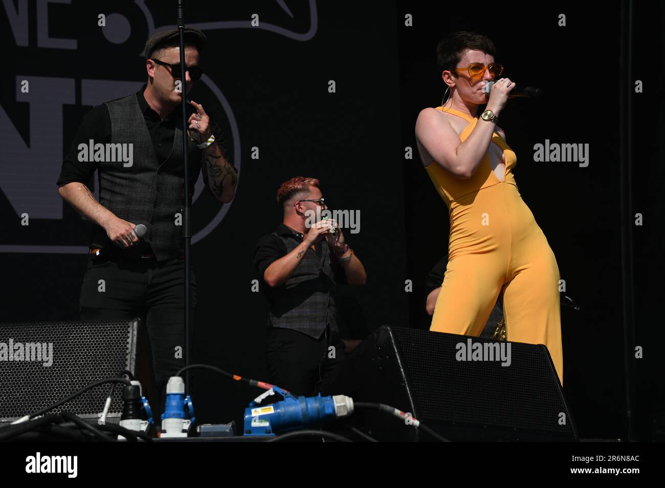 London, UK. 10th June, 2023. Dutty Moonshine Big Band performs at the ...