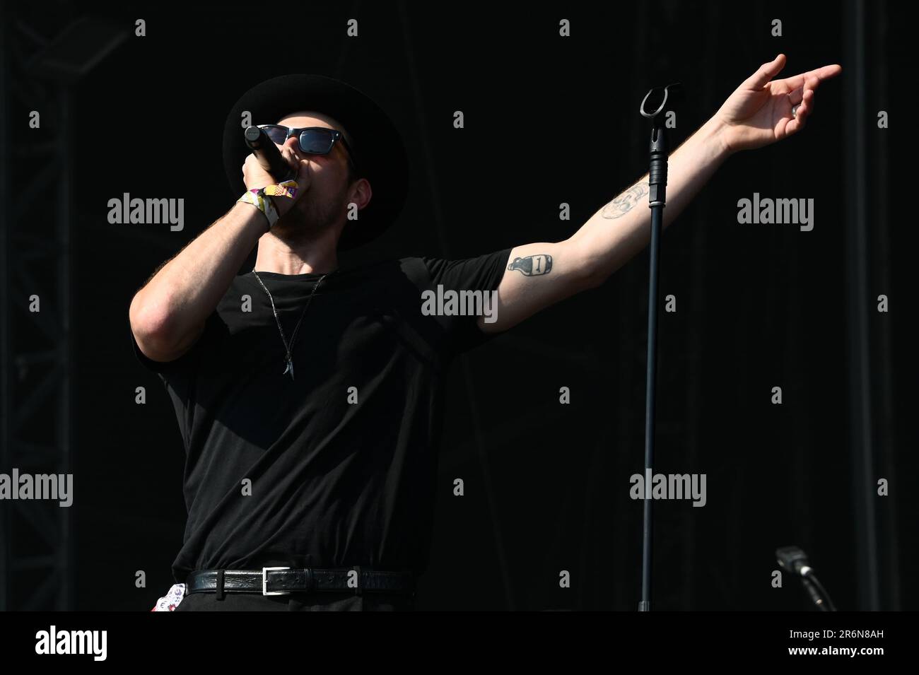London, UK. 10th June, 2023. Dutty Moonshine Big Band performs at the ...
