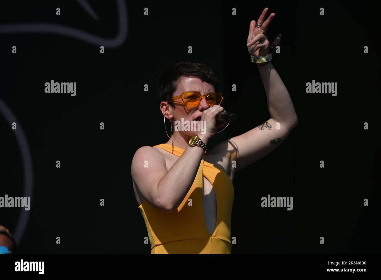 London, UK. 10th June, 2023. Dutty Moonshine Big Band performs at the ...