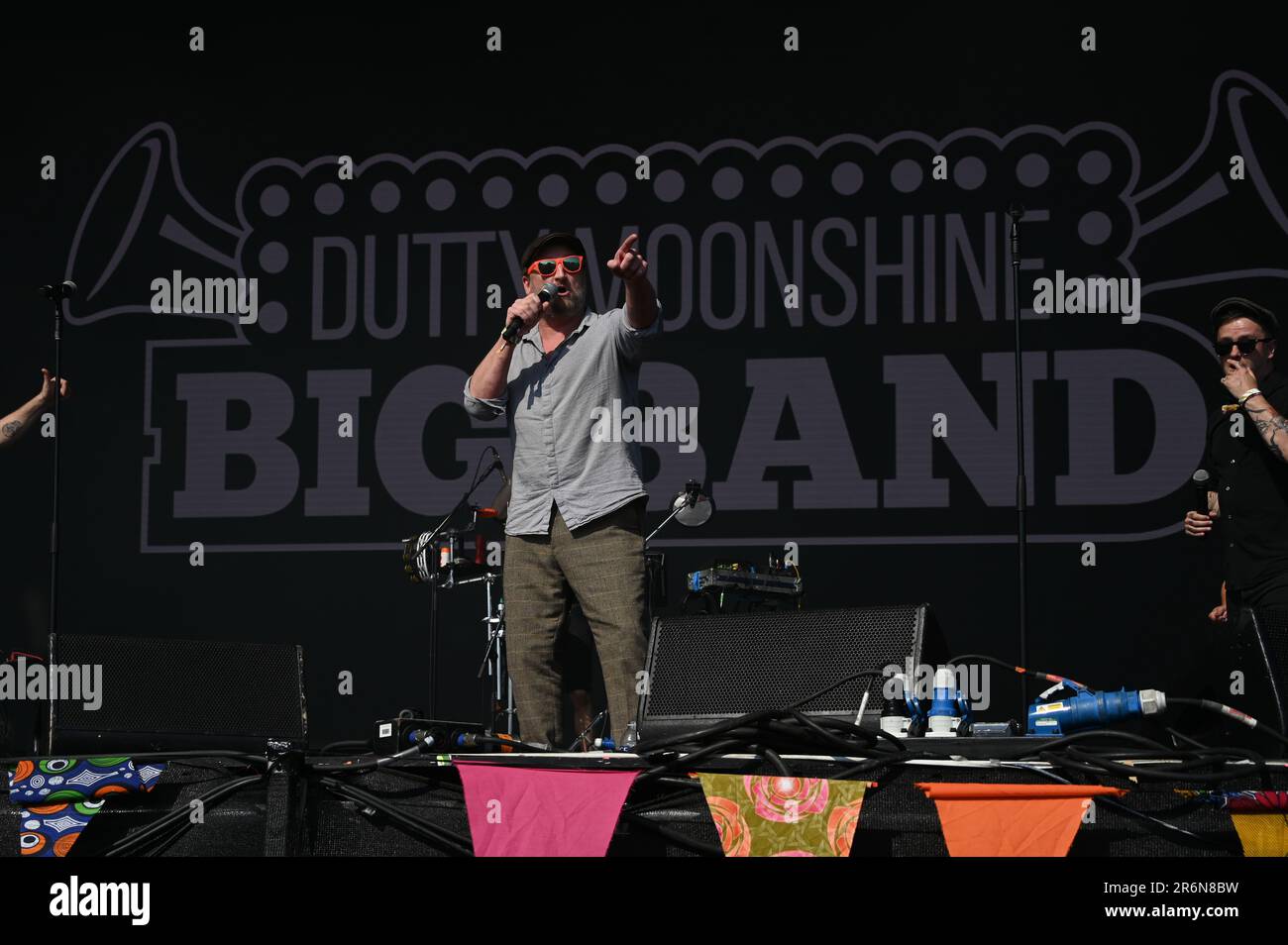 London, UK. 10th June, 2023. Dutty Moonshine Big Band performs at the ...