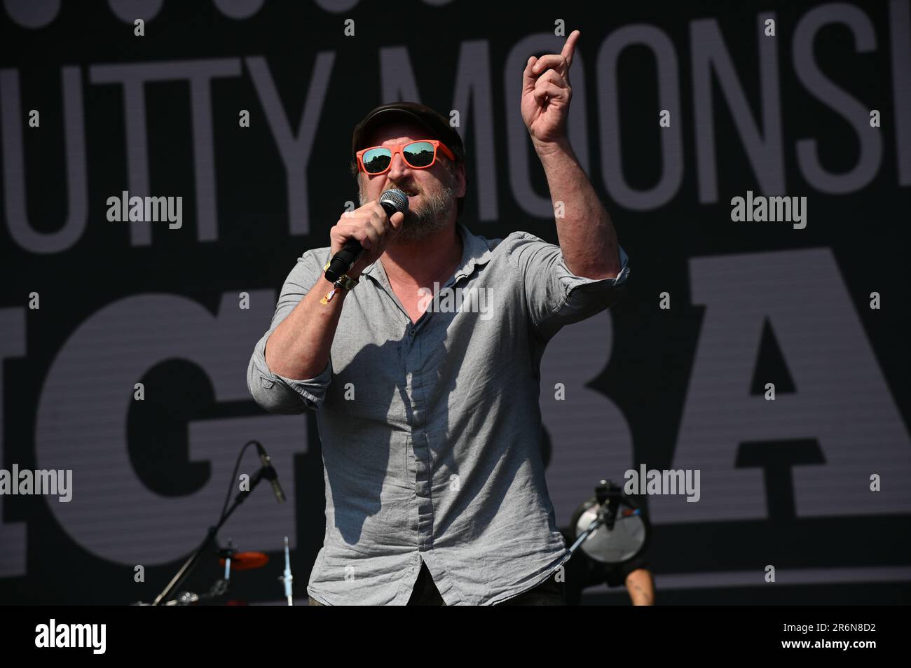 London, UK. 10th June, 2023. Dutty Moonshine Big Band performs at the ...
