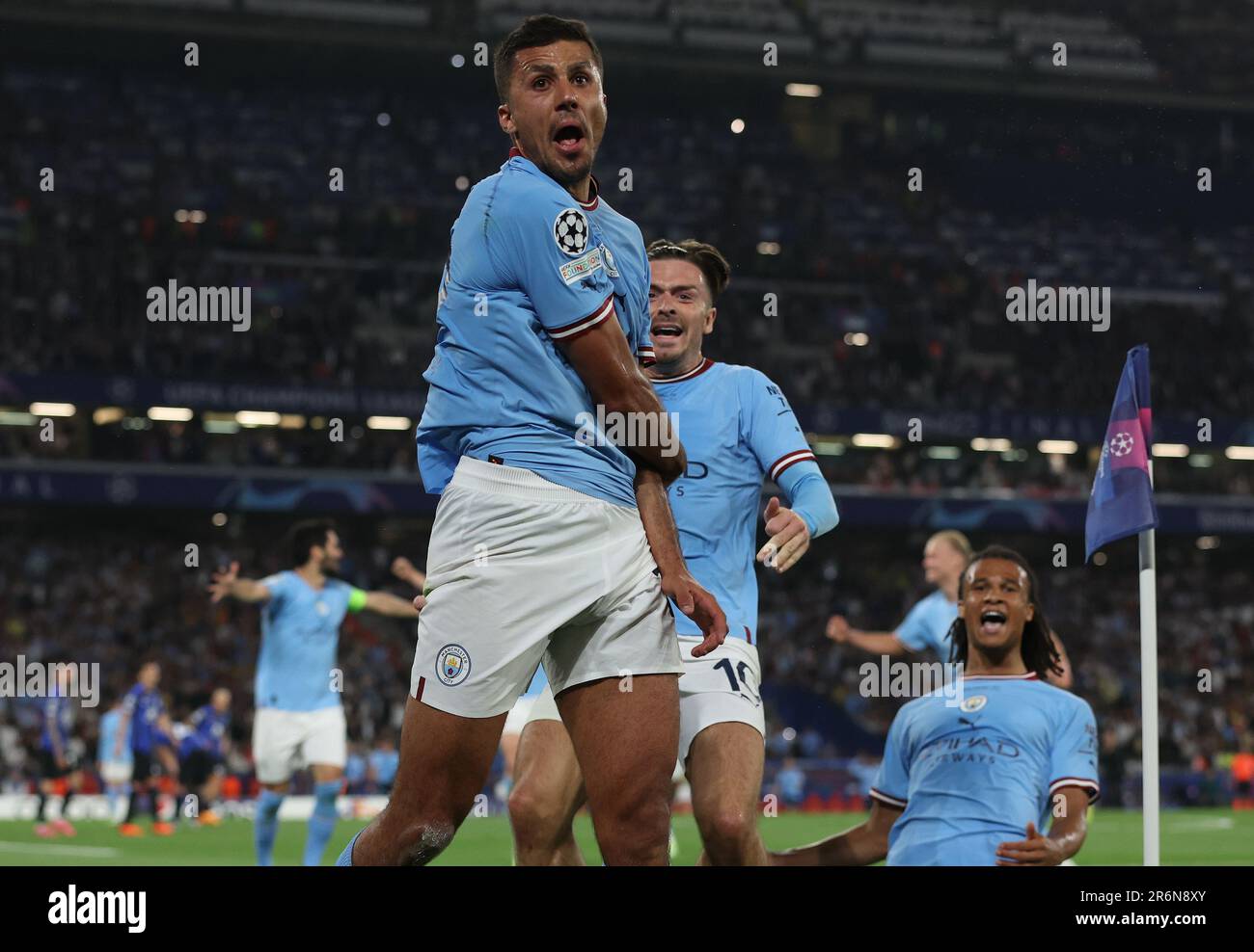 Istanbul, Turkey. 10th June, 2023. Rodri of Manchester City celebrates ...