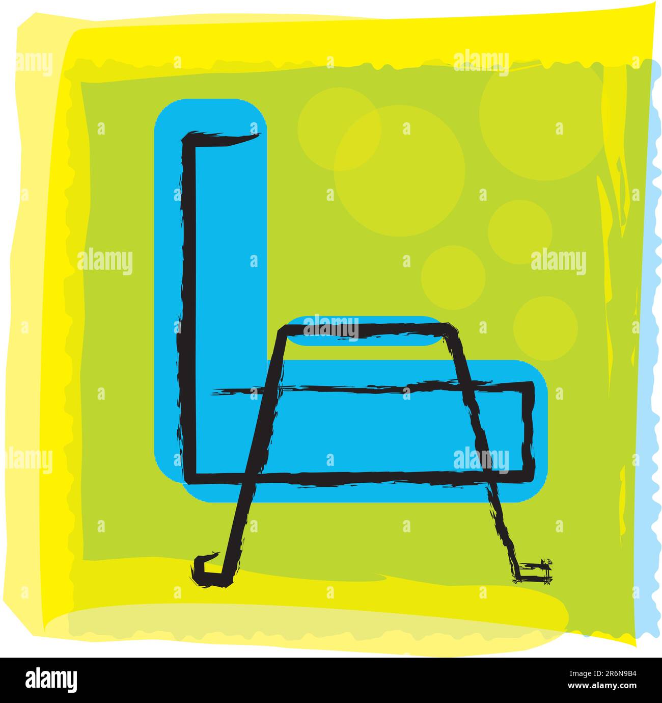 vector illustration for a artistic sofa, side view Stock Vector Image ...