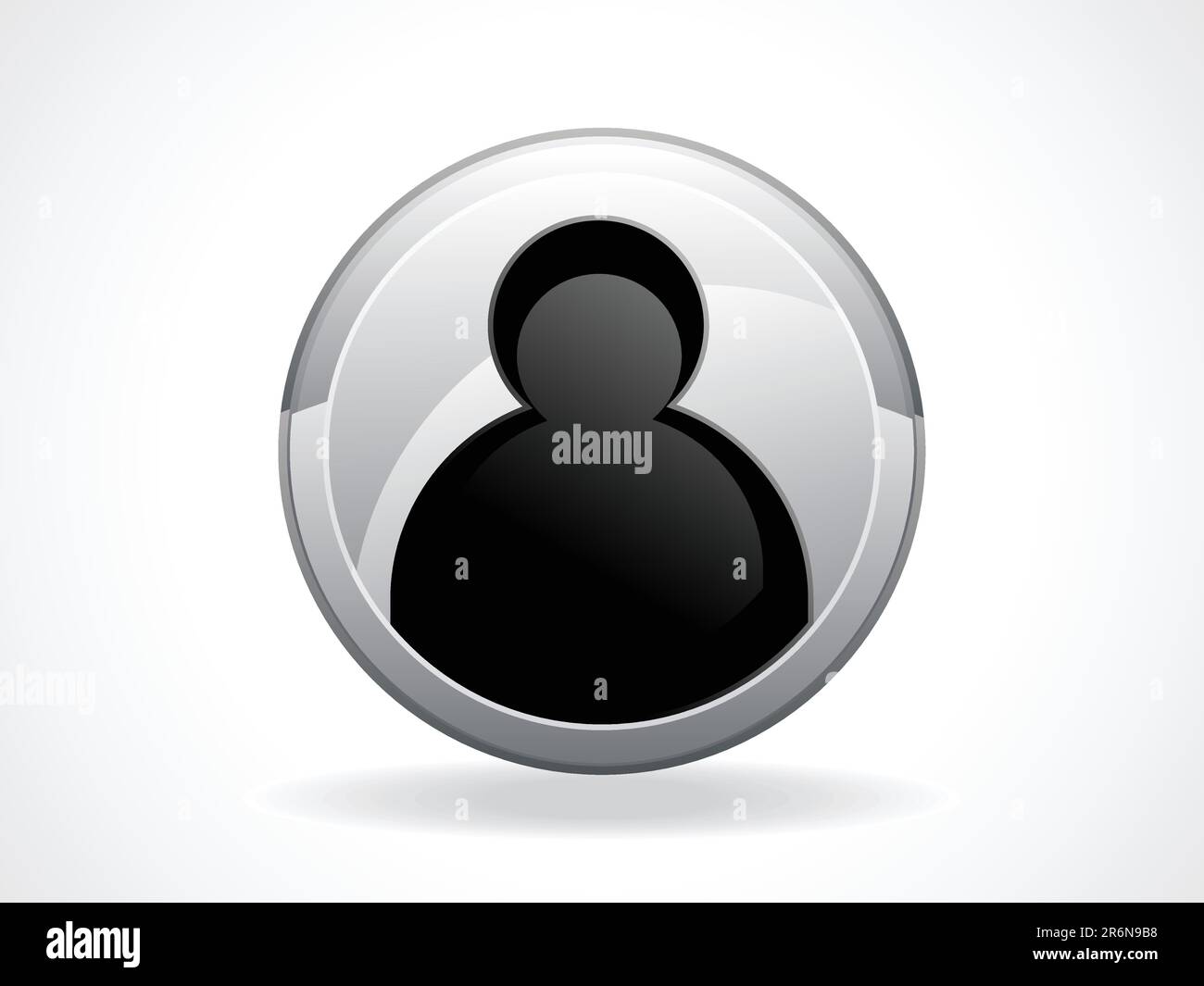 abstract user icon in black vector illustration Stock Vector Image ...